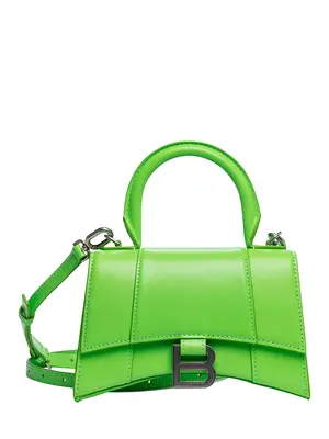 Balenciaga Xs Hourglass Top Handle Bag - Green