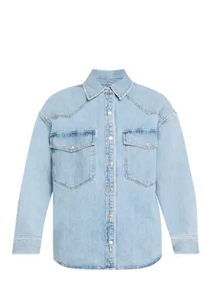 AGOLDE Lotta Long-sleeve Denim Shirt - Blue