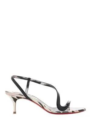 CHRISTIAN LOUBOUTIN Rosalie 55mm Patent Leather Slingback Sandals - Black