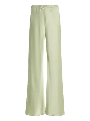 Comme Si Silk-charmeuse Pants - Green
