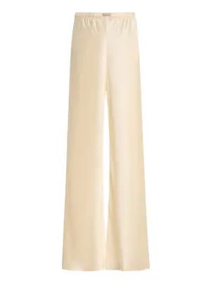 Comme Si Silk-charmeuse Pants Ivory