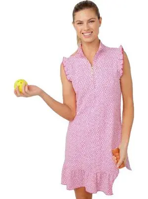 CABANA LIFE Sleeveless Ruffle Sport Dress Oasis