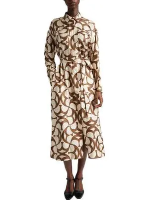 MAX MARA Max Mara Ileana Printed Silk Shirtdress
