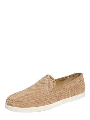 Vince Sonoma Woven Leather Loafers - New Camel