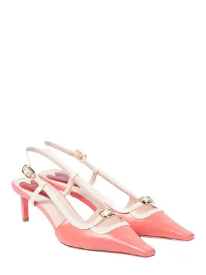 ROGER VIVIER Viv' Canard 55 Slingback Pumps - Pink