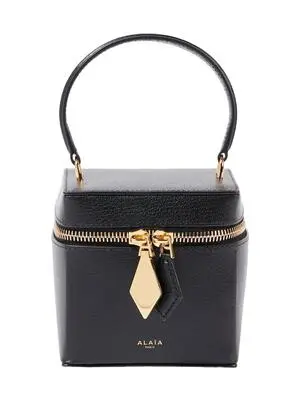 Alaïa Cube Leather Vanity Bag - Black
