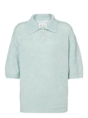 MAISON MARGIELA Hemp Polo Sweater - Blue