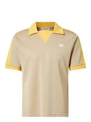 WALES BONNER Logo Colorblocked Polo Shirt - Beige
