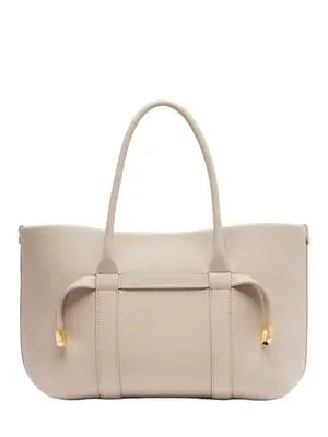 Loro Piana Ghiera Small Leather Tote Bag - Beige