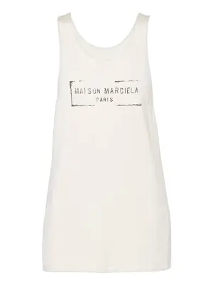 MAISON MARGIELA Logo Tank Top - White