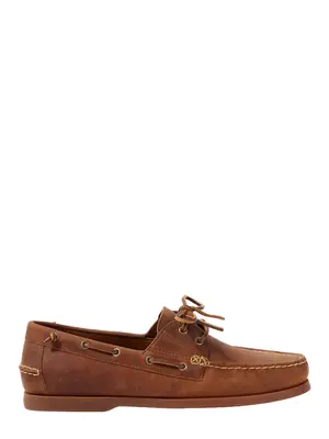 Polo Ralph Lauren Merton Leather Boat Shoes - Brown