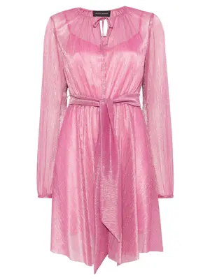 Talbot Runhof Lurex Mini Dress - Pink