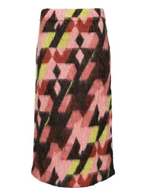 MAISON KITSUNÉ Maison Kitsuné Graphic Print A-Line Skirt