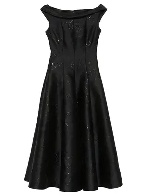 Talbot Runhof Tomini5 Midi Dress - Black