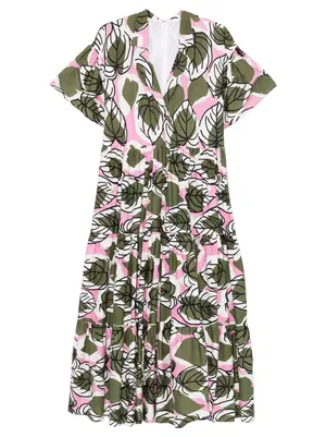 TALBOT RUNHOF Talbot Runhof Floral-Print Midi Dress