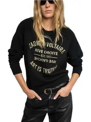 Zadig&Voltaire Upper Blason Embroidered Sweatshirt - Black