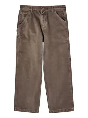 CHERRY LOS ANGELES Distressed Straight-leg Canvas Jeans - Brown