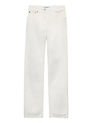 Prada Five-pocket High-rise Straight-leg Denim Jeans - White