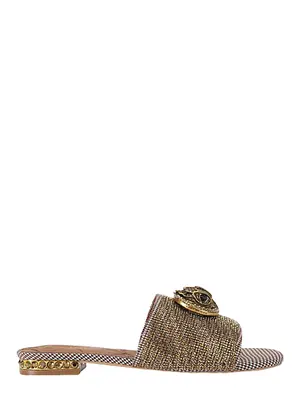 Kurt Geiger Chelsea Rhinestone-embellished Woven Sandals - Beige