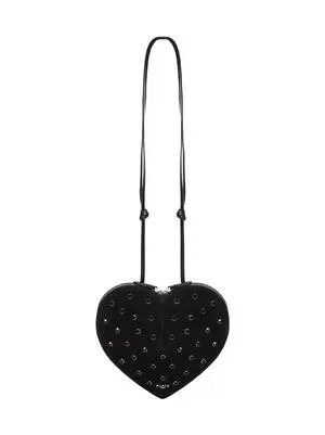 Alaïa Alaïa Le Coeur Zip-Up Shoulder Bag Black