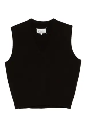 MAISON MARGIELA Virgin Wool Vest - Brown