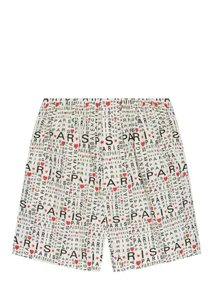 Balenciaga Print Shorts - White