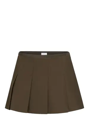 PATOU Patou Pleated Gabardine Mini Skirt