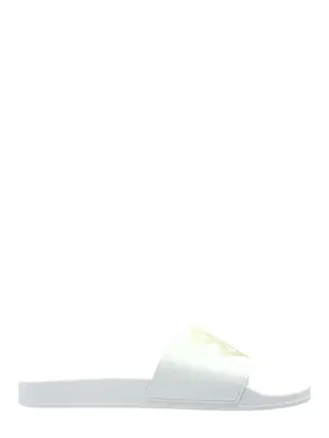 Balenciaga Pool Slides With Logo Print - White