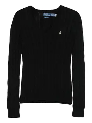 Polo Ralph Lauren Cable-knit Cotton Sweater - Black