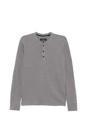 Rag & Bone Classic Flame Henley Shirt - Grey