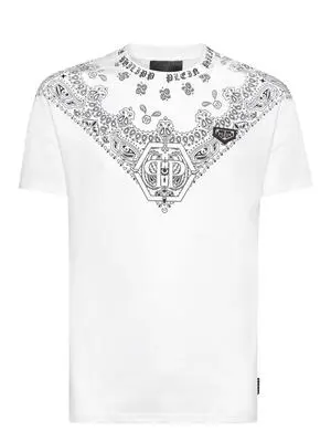 Philipp Plein Bandana-print T-shirt - White