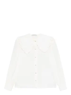 Alessandra Rich Peter Pan-collar Blouse - White