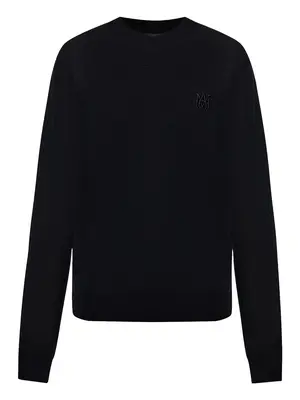 Amiri Logo-embroidered Cashmere Sweater - Black