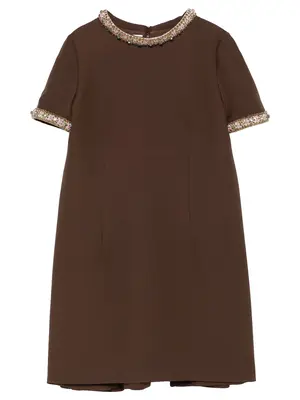 Valentino Garavani Crepe Mini Dress - Brown