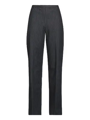 GANNI Wide-leg Pinstriped Pants - Grey
