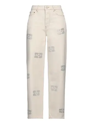 GANNI Cotton Straight-leg Jeans - White
