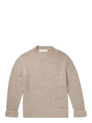 GOD'S TRUE CASHMERE Cloud Embellished Cashmere-blend Bouclé Sweater - Neutrals