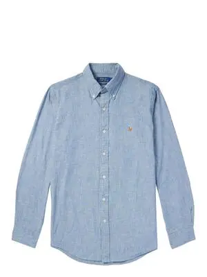 Polo Ralph Lauren Button-down Collar Cotton-chambray Shirt - Blue