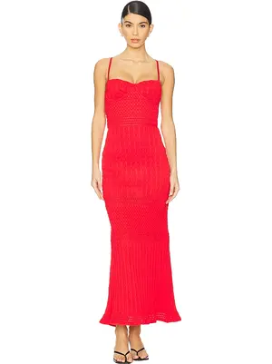 Peixoto Mara Maxi Dress - Espanola Red