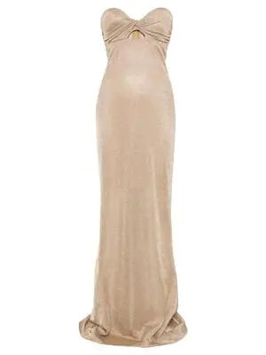 Giuseppe Di Morabito Metallic Threading Maxi Dress - Gold