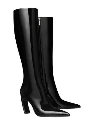 Tory Burch Tall Patent Boot - Perfect Black