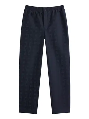Kenzo Weave Tapered Leg Trousers - Blue Black