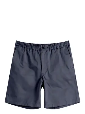 Ami Elasticated Waist Cotton Shorts - Navy Blue