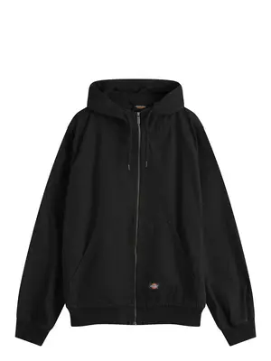 Dickies Duck Canvas Hooded Jacket - Stone Washed Black