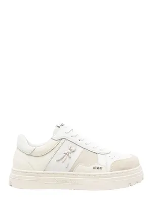 Patrizia Pepe Leather Sneakers - White
