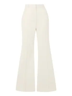 Nina Ricci Wool-gabardine Flared Trousers - Cream