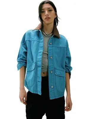 Free People We The Free Denim Jacket - Mariblue