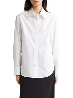 Loulou De Saison Alim Cotton Poplin Button-up Shirt - White