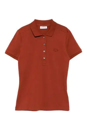Lacoste Logo-patch Polo Top - Brown