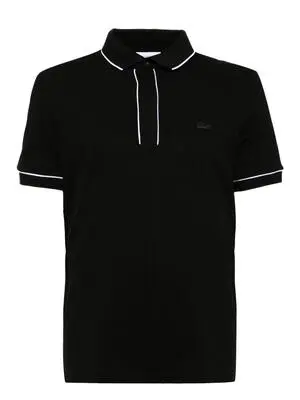 Lacoste Paris Stretch Piqué Polo Shirt - Black